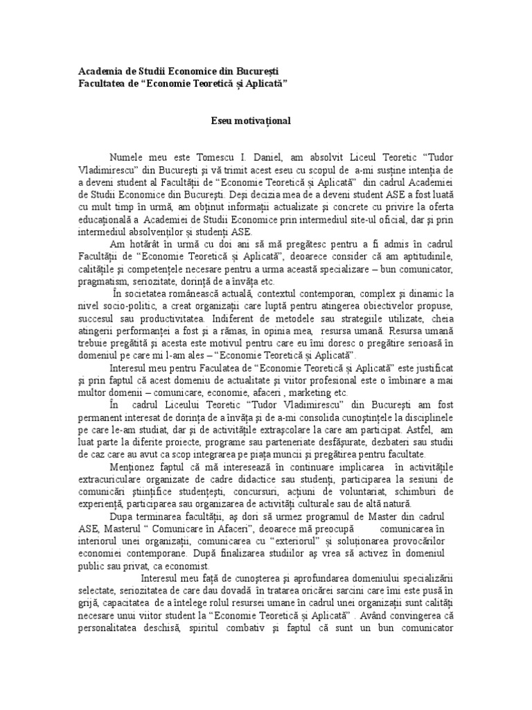 Eseu Motivational 2 | PDF