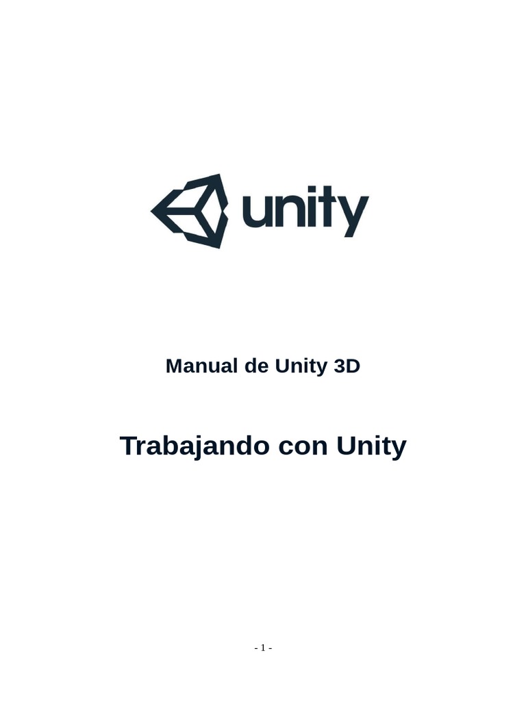 Manual de Unity Trabajando Con Unity | PDF | Unidad (motor de juego ...
