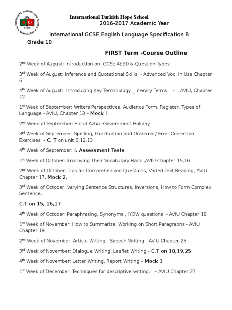 Grade 10 Course Outline | PDF