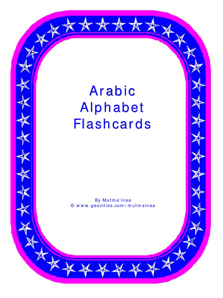 Arabic Alphabet Flashcards for Kids | PDF