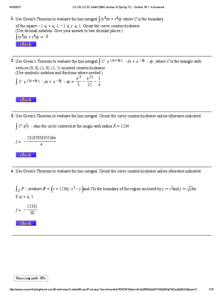 UCOE-UCSC Math 23B - Calculus 4 (Spring 17) - Section 18.1 PDF | PDF ...