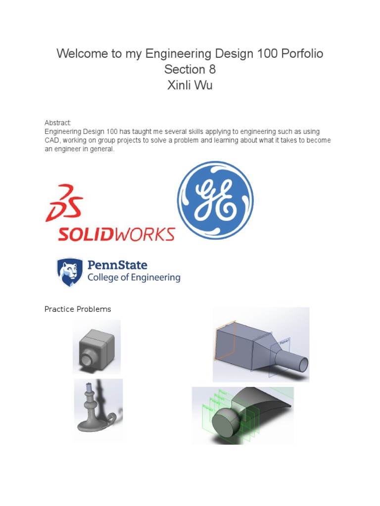 Engineering Design Portfolio Overview | PDF | Art