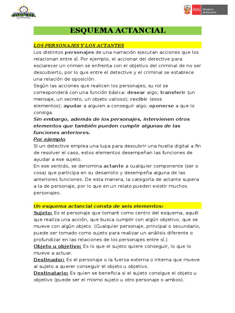 Esquema Actancial | PDF