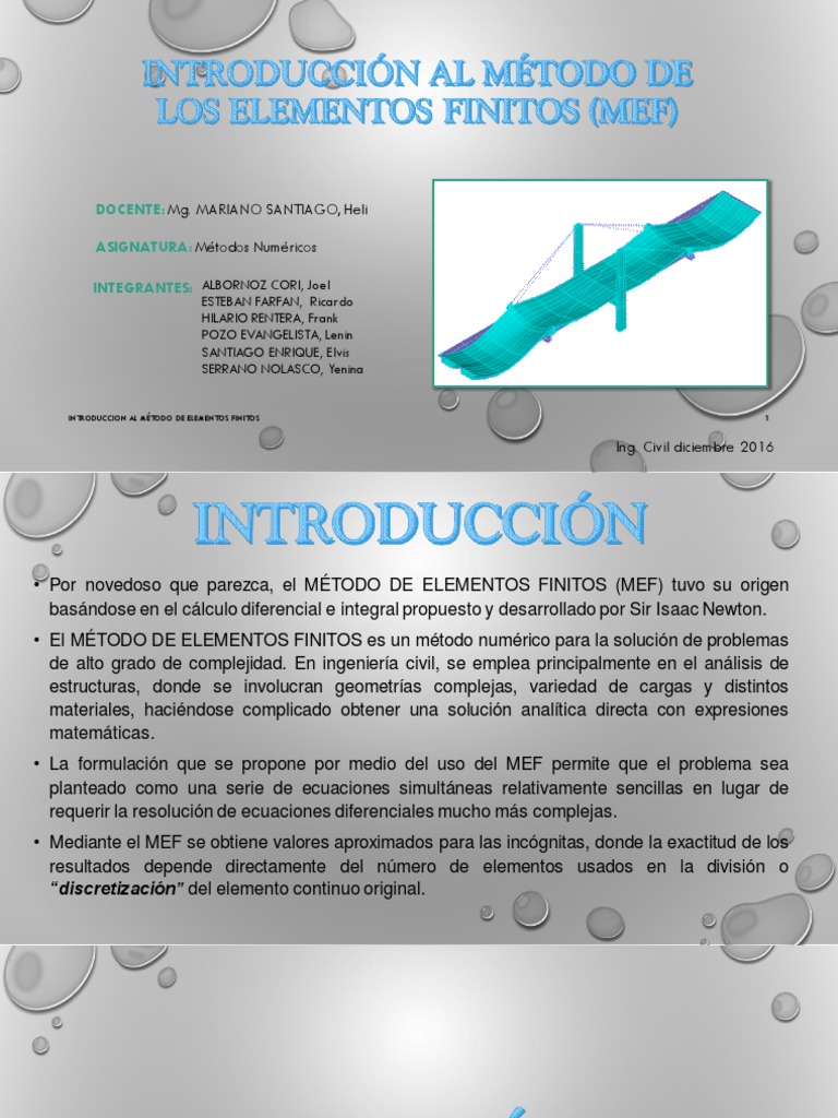 Introducción al Método de Elementos Finitos | PDF | Método de elementos ...