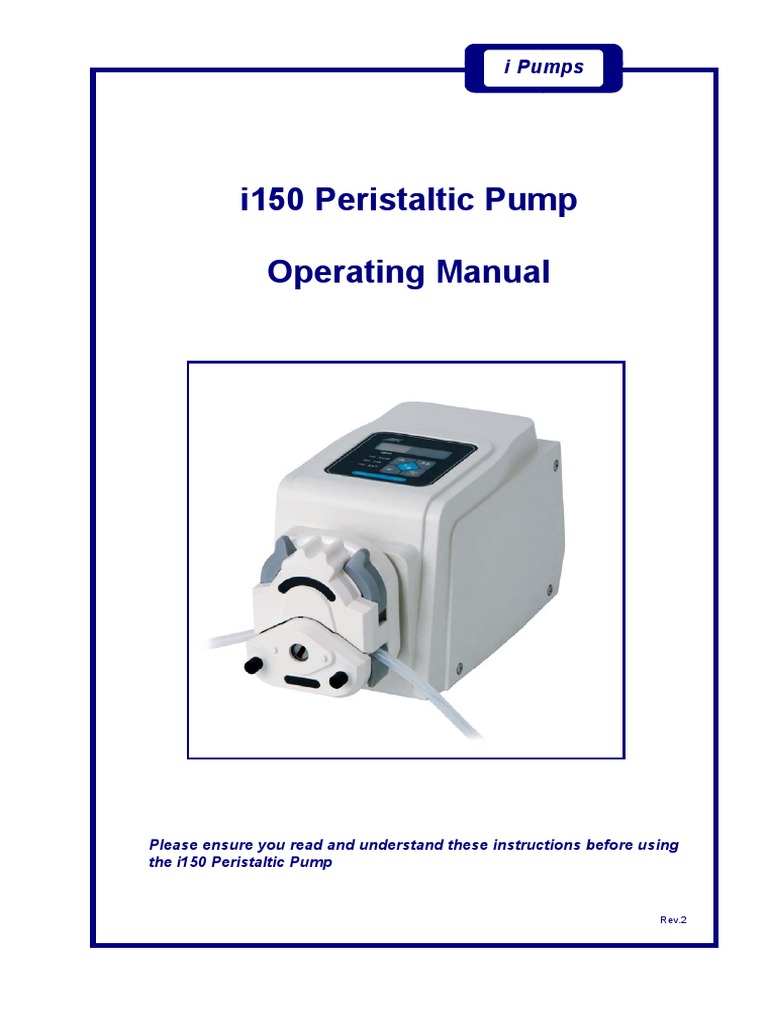 I150 Peristaltic Pump Operating Manual | PDF | Pump | Safety