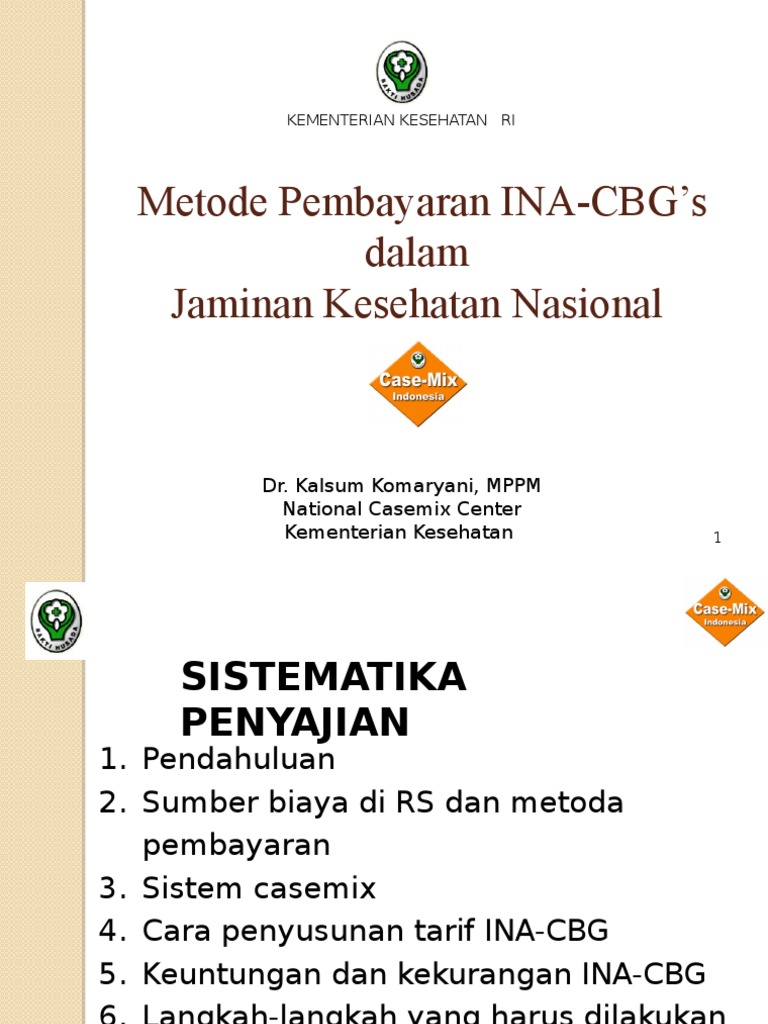 Pola Pembayaran Ina CBG | PDF