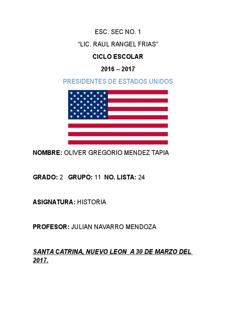 Presidentes de Estados Unidos (Historia) | PDF | James Buchanan ...