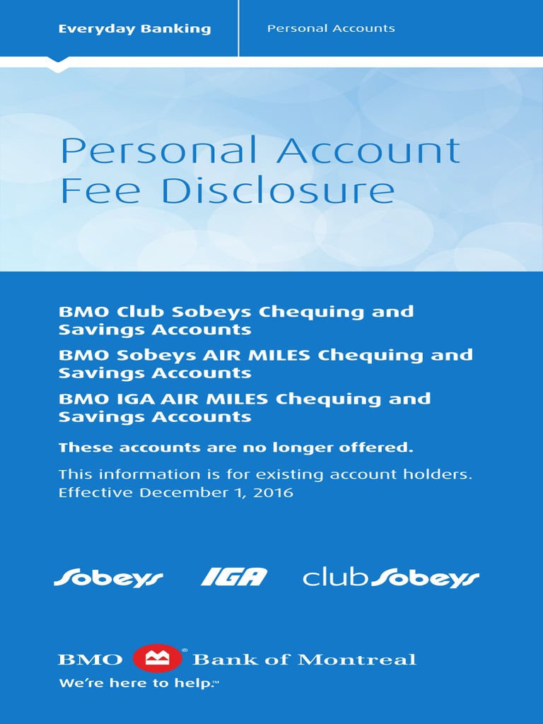 BMO - Banking Fee Guide December 2016 | PDF | Overdraft | Cheque