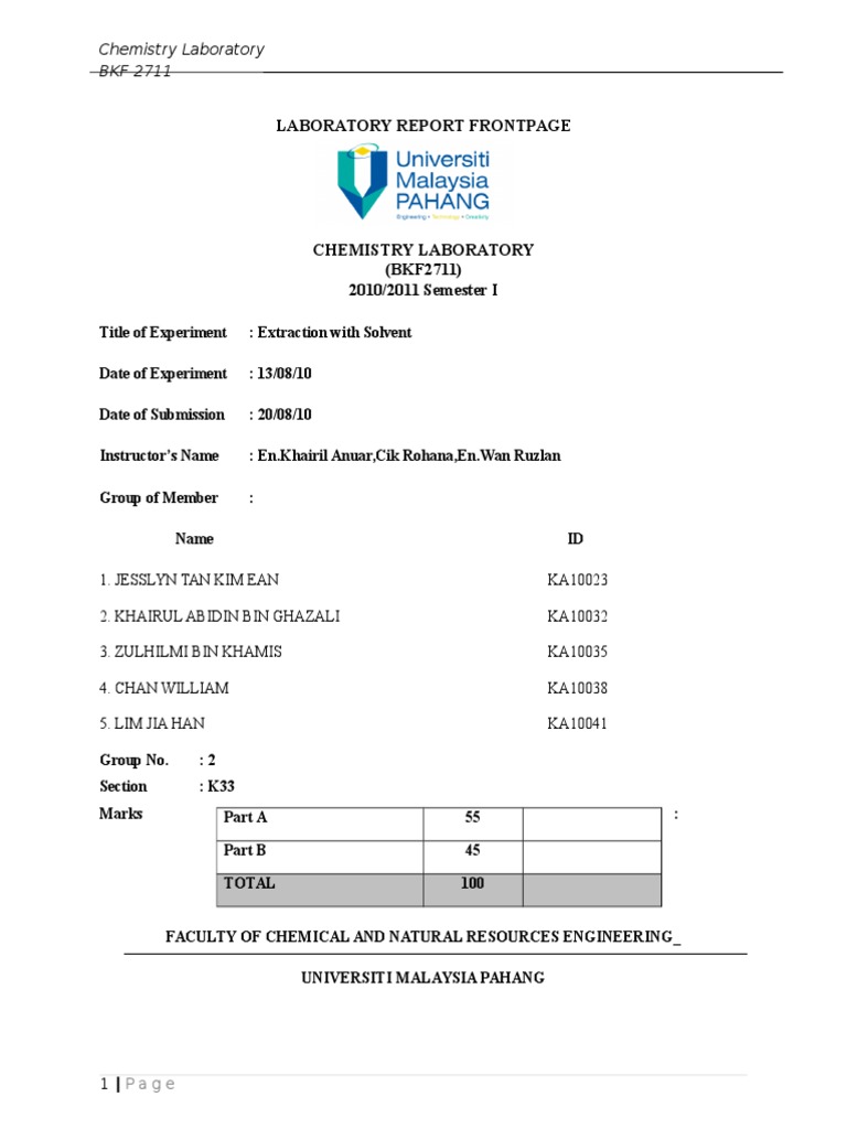 Solvent Extraction Lab Report | PDF | Solvent | Solution