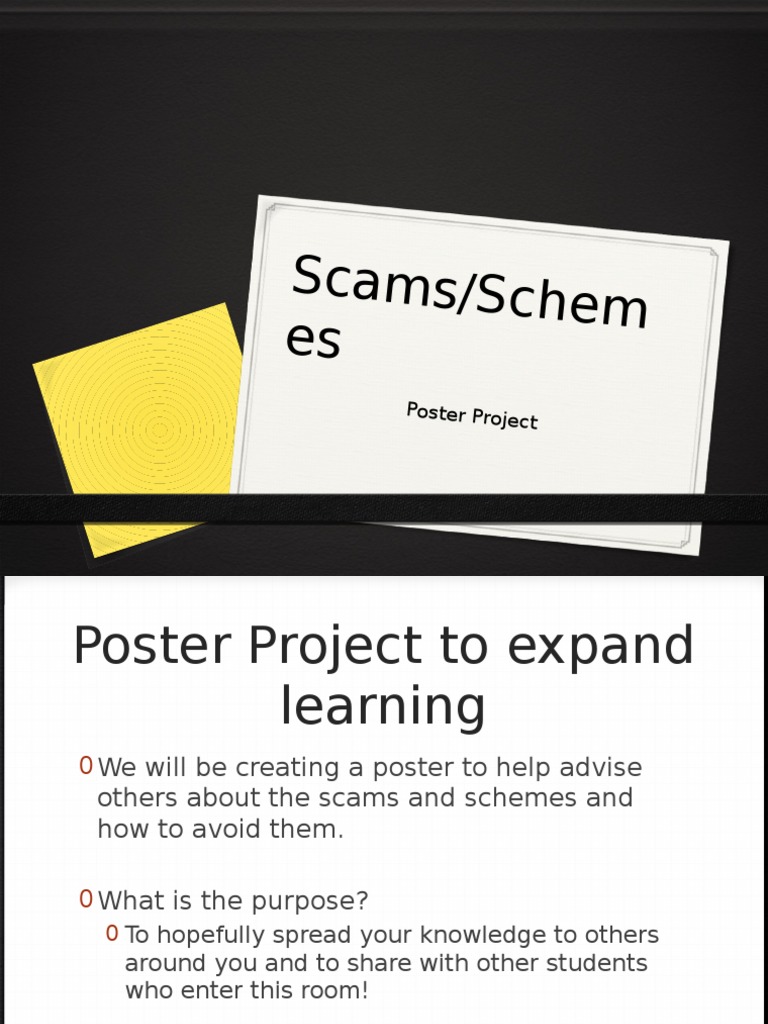 Poster Scam Project | PDF | Career & Growth