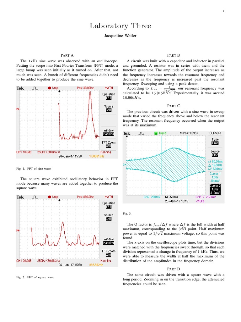 Laboratory Three: Jacqueline Weiler | PDF | Rectifier | Diode