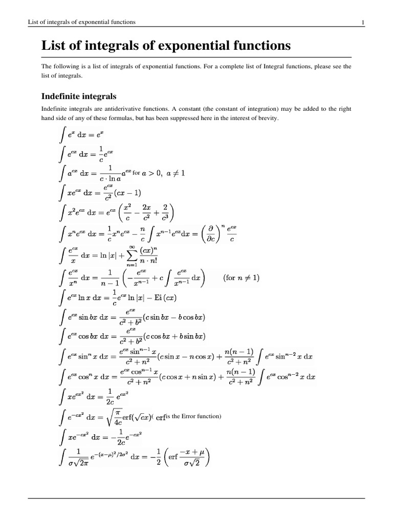 integrals.pdf | Combinatorics | Integral