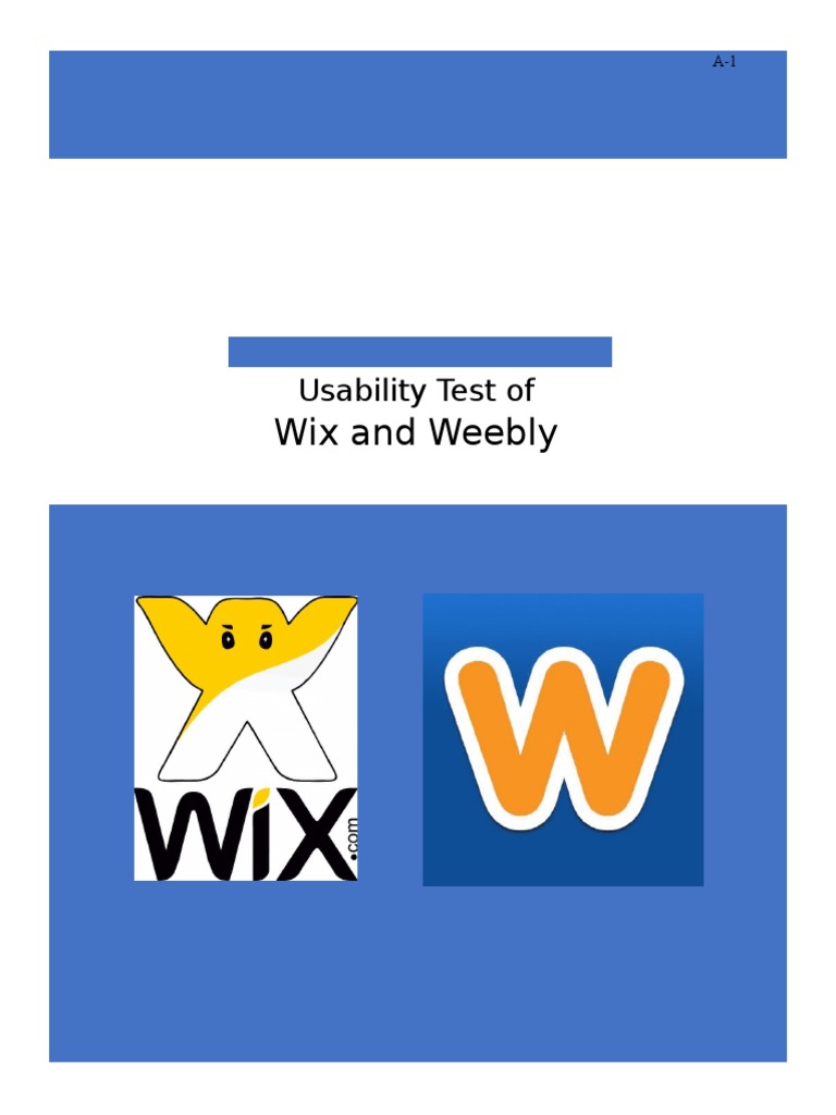Wix and Weebly: Usability Test of | PDF | Usability | Websites