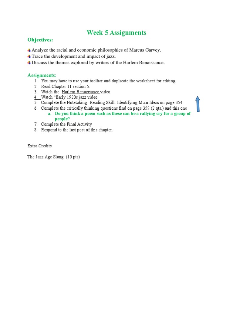 Week 5 Assignments | PDF