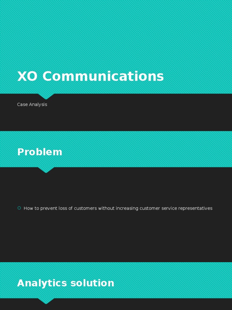 Customer Retention Strategies for XO Communications | PDF