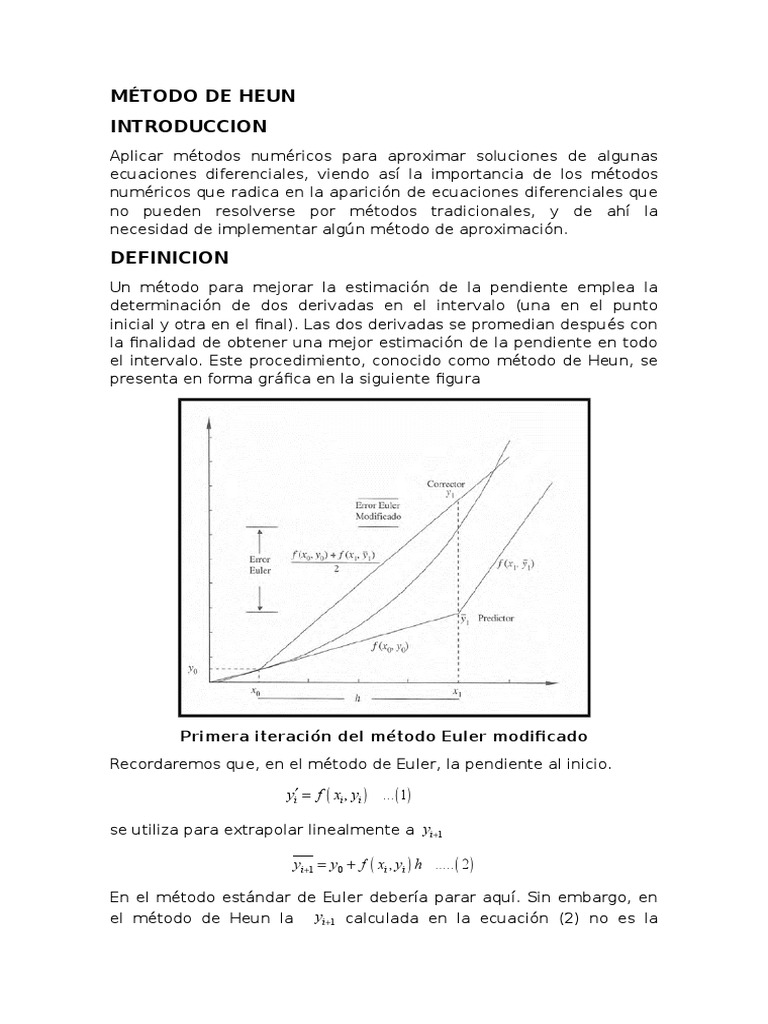 Metodo de Heun (ModIFICADO) | PDF | Ecuaciones | Análisis numérico