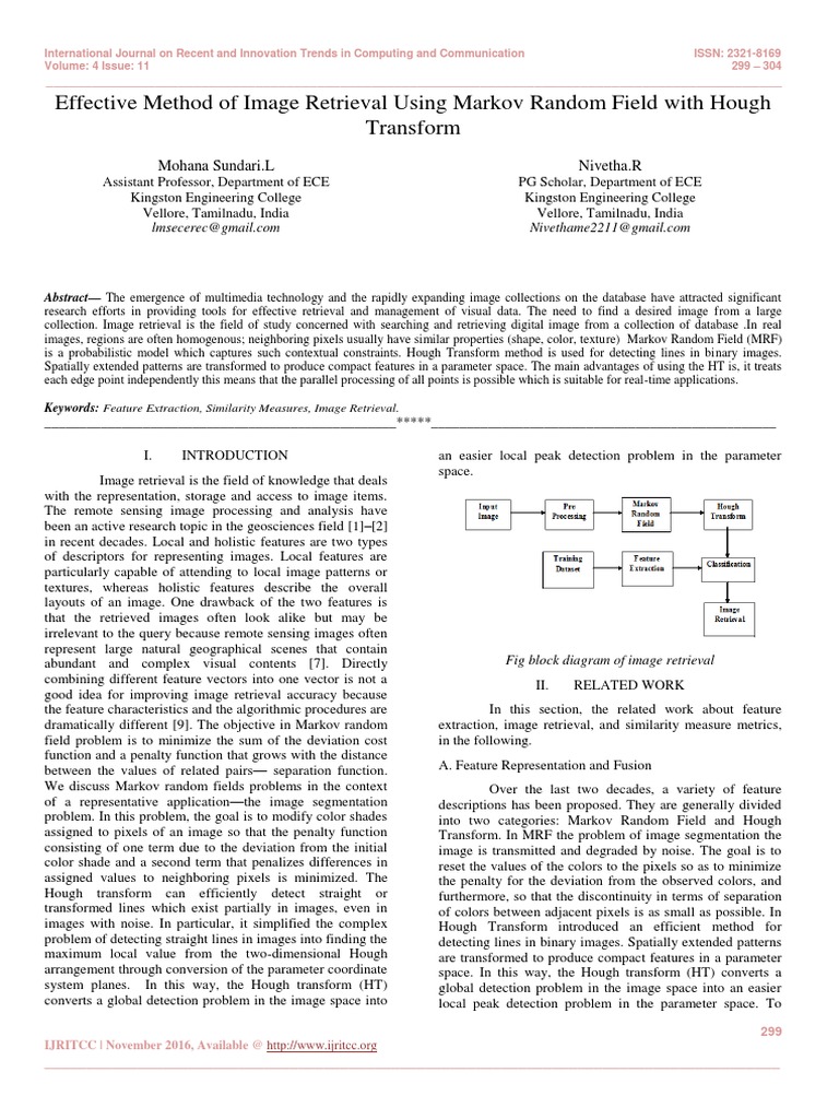 Effective Method of Image Retrieval Using Markov Random Field With Hough Transform | PDF