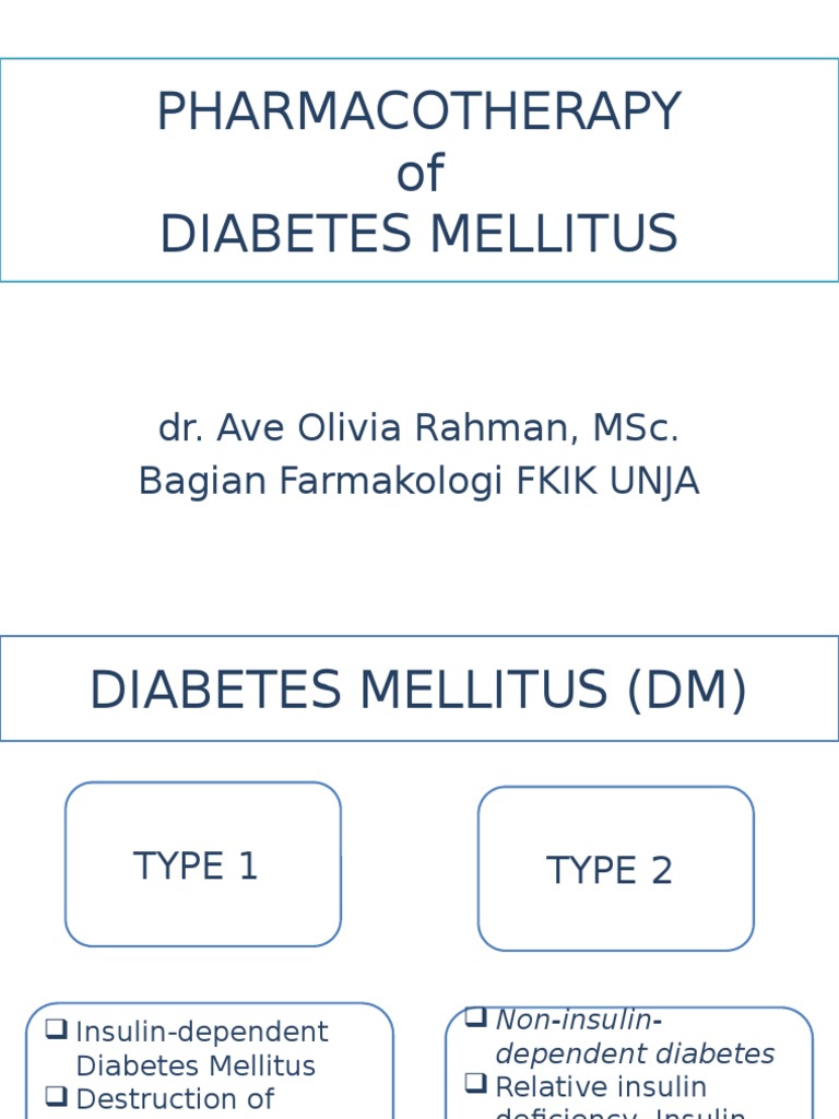 Pharmacotherapy of DM | Insulin | Diabetes Mellitus