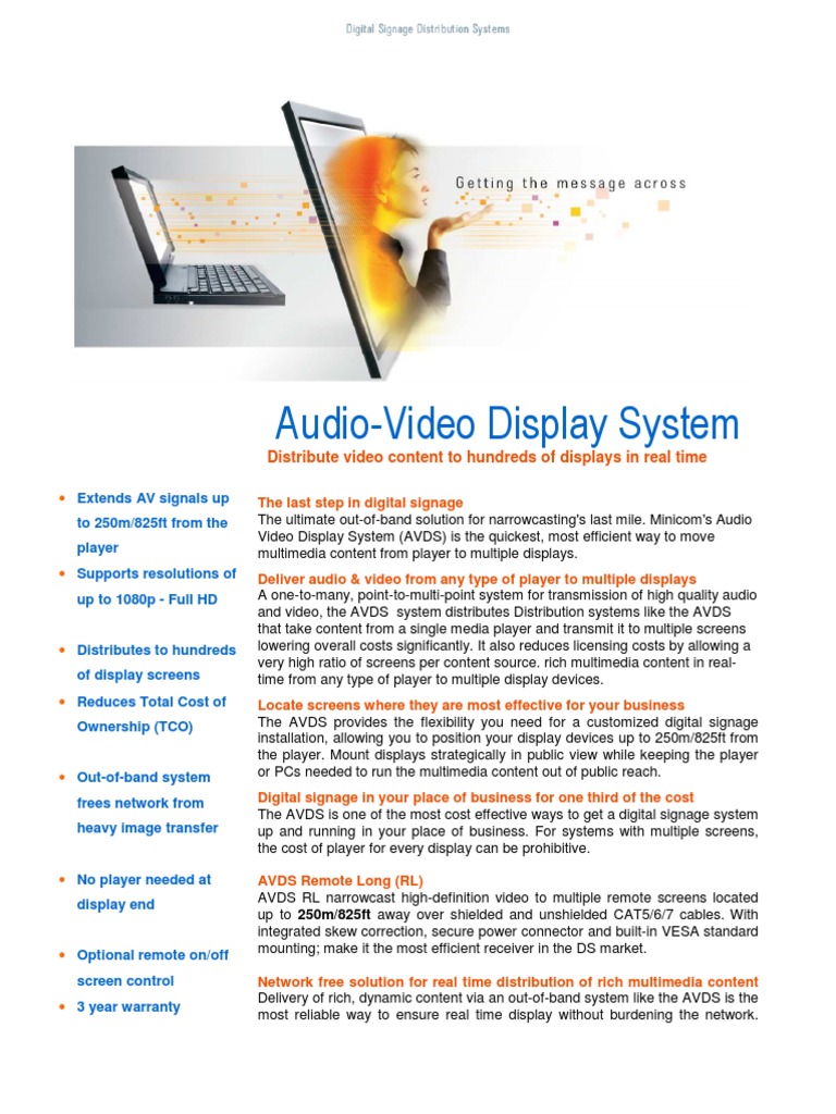 Audio-Video Display System | PDF | Video | Digital Audio