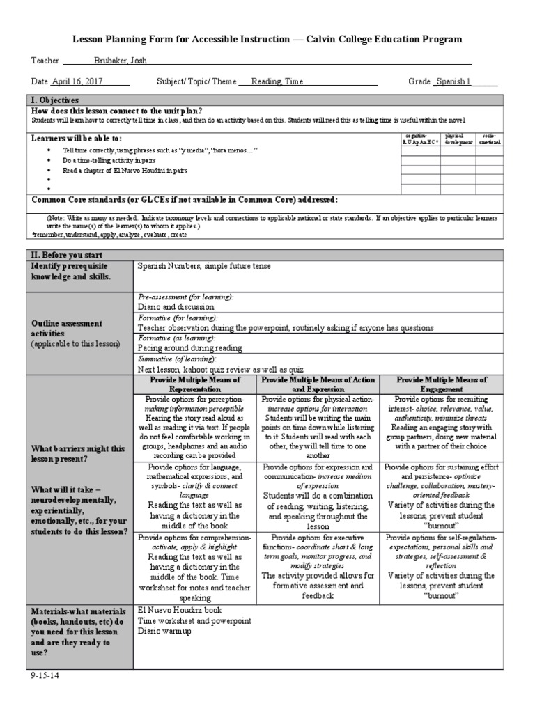 Lesson Plan 3 | PDF | Lesson Plan | Educational Assessment