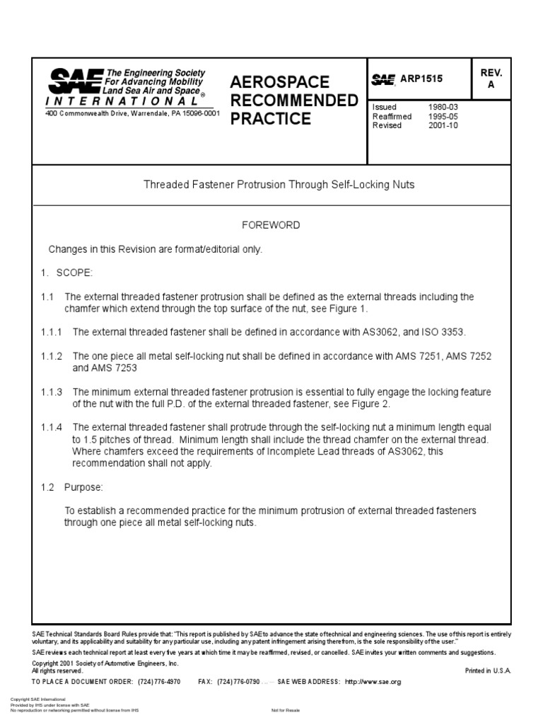 Arp1515 Thread Protrusion | PDF | Nut (Hardware) | Intellectual ...