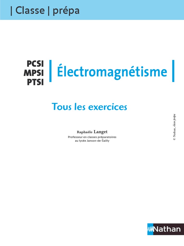 Electromagnétisme PCSI - MPSI | PDF | Électrostatique | Champ électrique