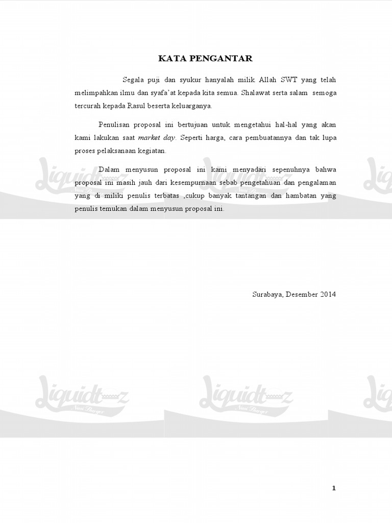 Contoh Proposal Market Day PDF | PDF