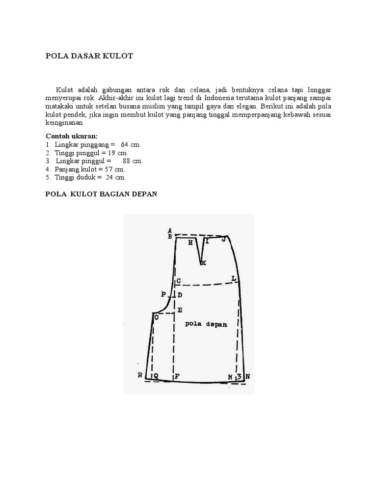 Pola Dasar Kulot | PDF | Metode & Bahan Ajar