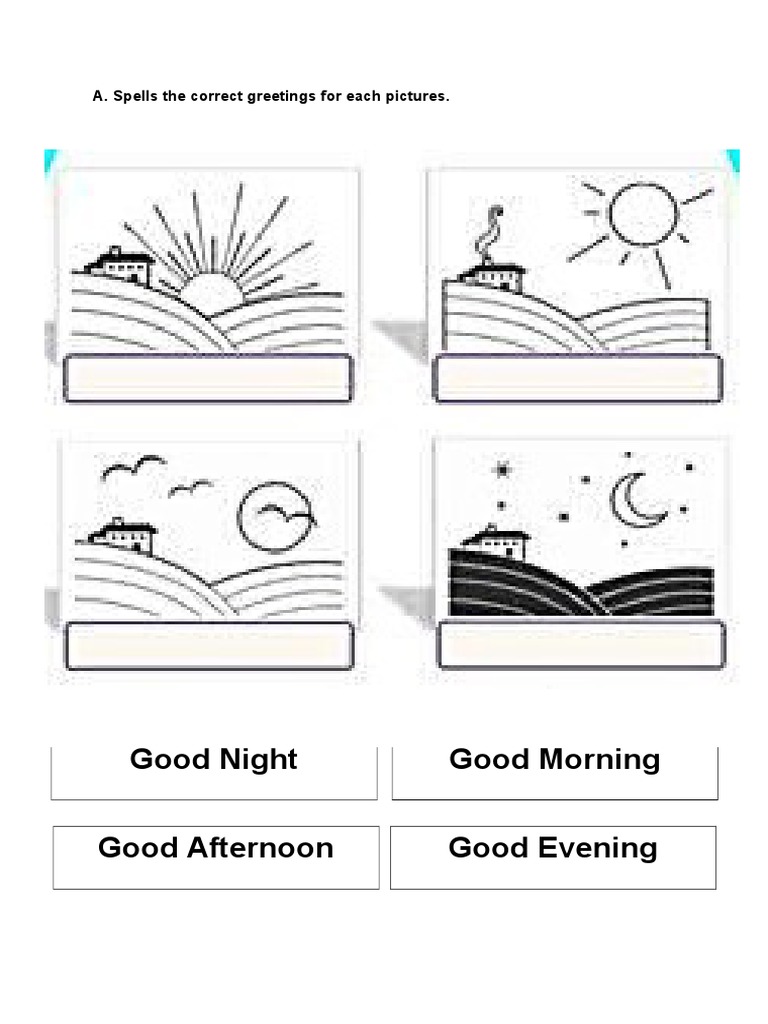 Morning Afternoon Evening Night Worksheets