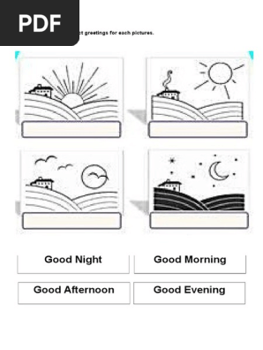 Morning Afternoon Evening Night Worksheets