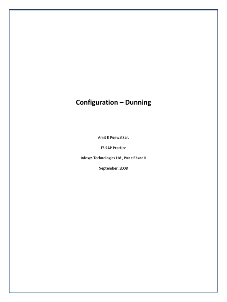 Step Step Configuration Guide Dunning in Sap PDF | PDF | Business