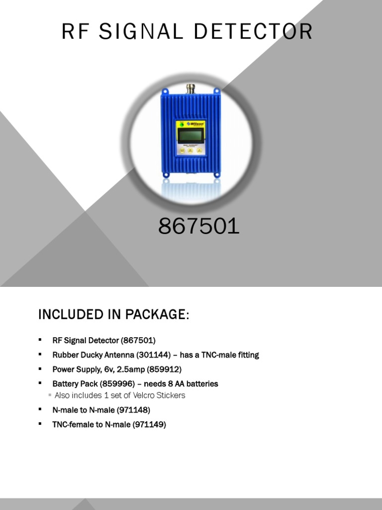 RF Signal Detector (2) | Detector (Radio) | Bandwidth (Signal Processing)