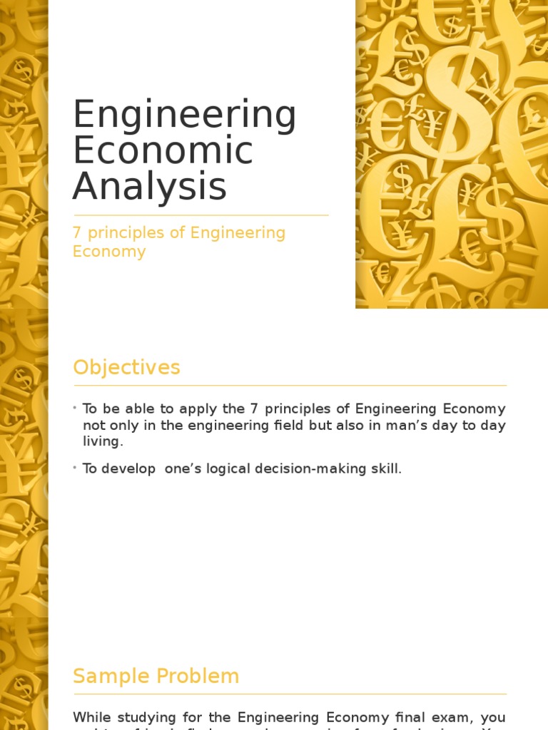 Engineering Economic Analysis: 7 Principles of Engineering Economy ...