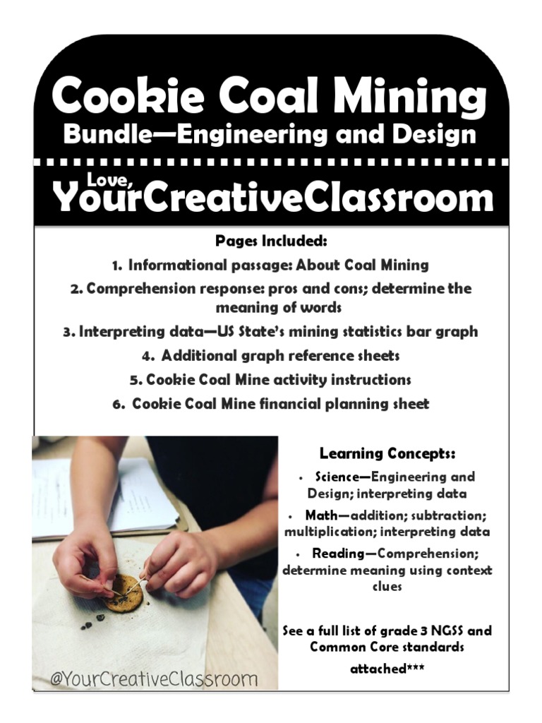 Cookie Mining Activity Bundle | PDF | Coal | Reading Comprehension