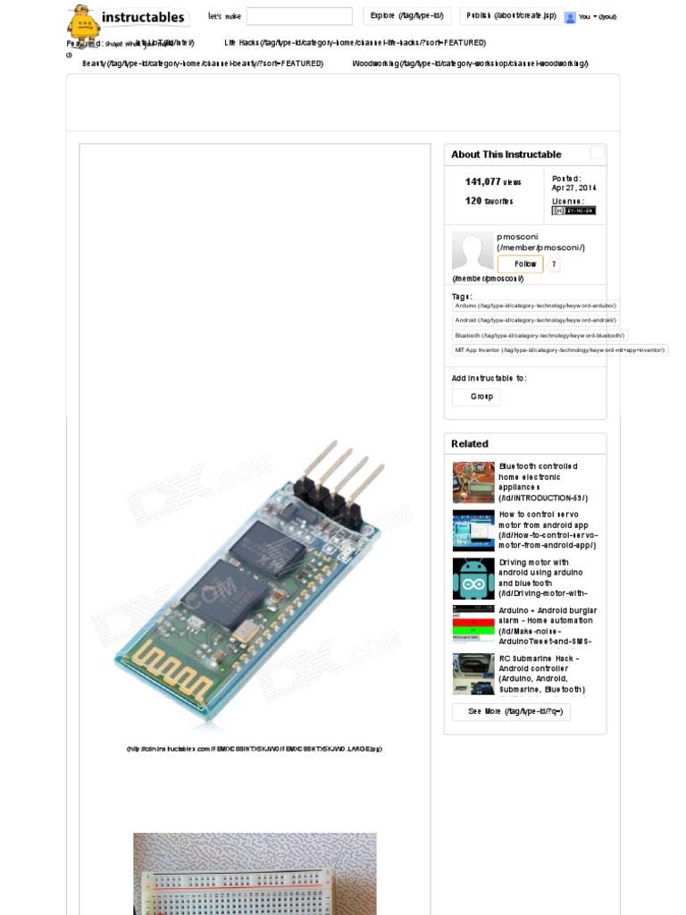 Connect Arduino Uno To Android Via Bluetooth | PDF | Mobile App | Bluetooth