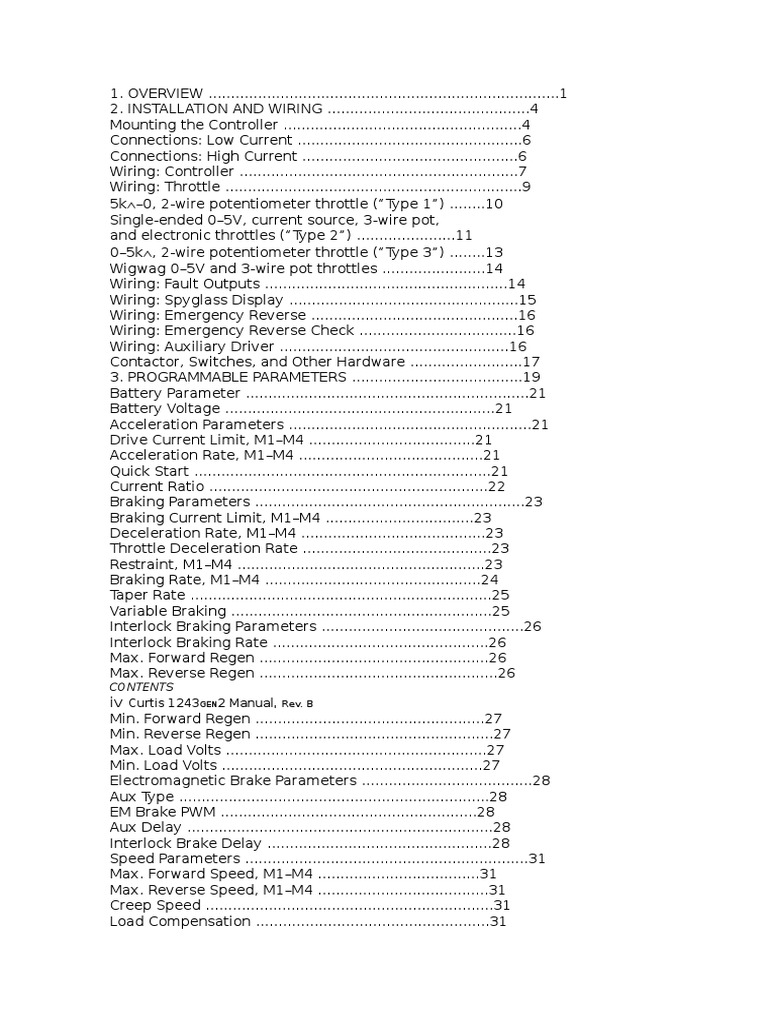 Curtis 1243 2 Manual,: Rev. B | PDF | Switch | Components