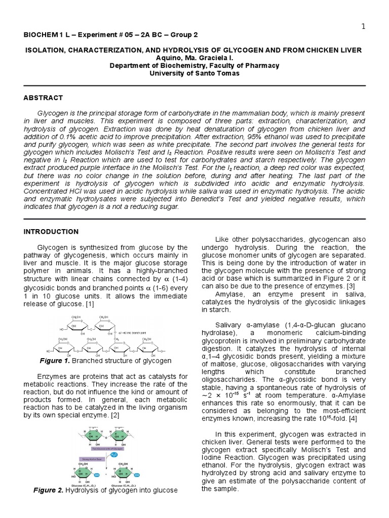 Characterization and Hydrolysis of Glycogen Extracted from Chicken ...