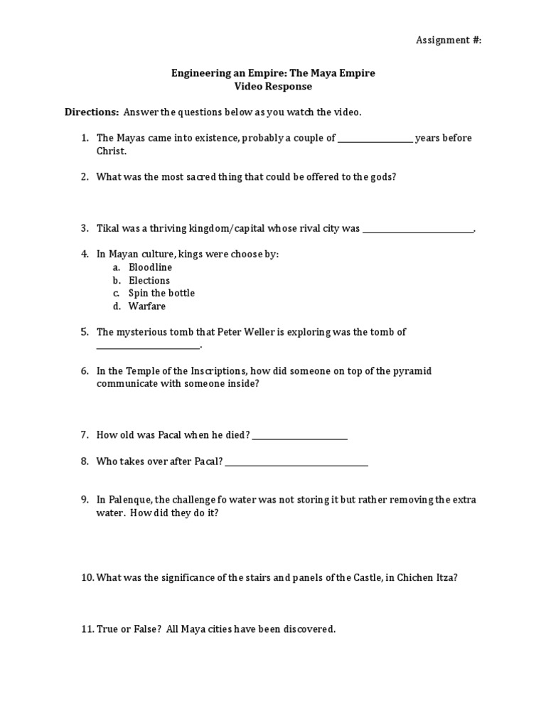 Engineering An Empire Maya | PDF | Maya Civilization | Cultural ...