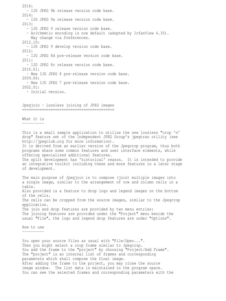 Jpeg Join | PDF | Data Compression | Source Code