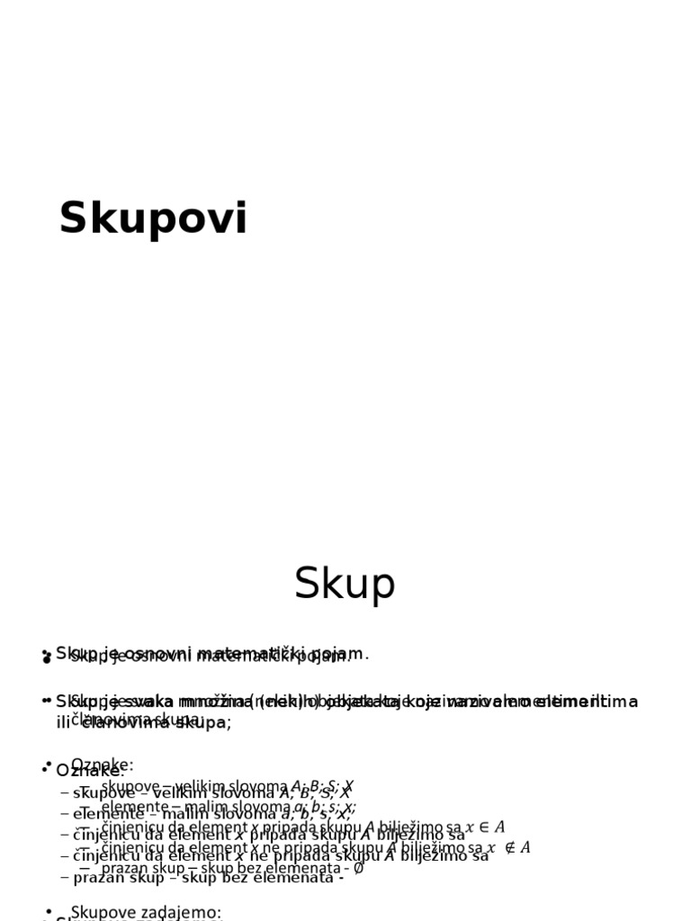 Skupovi | PDF