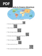 Continents Oceans Maps Study Guide | PDF