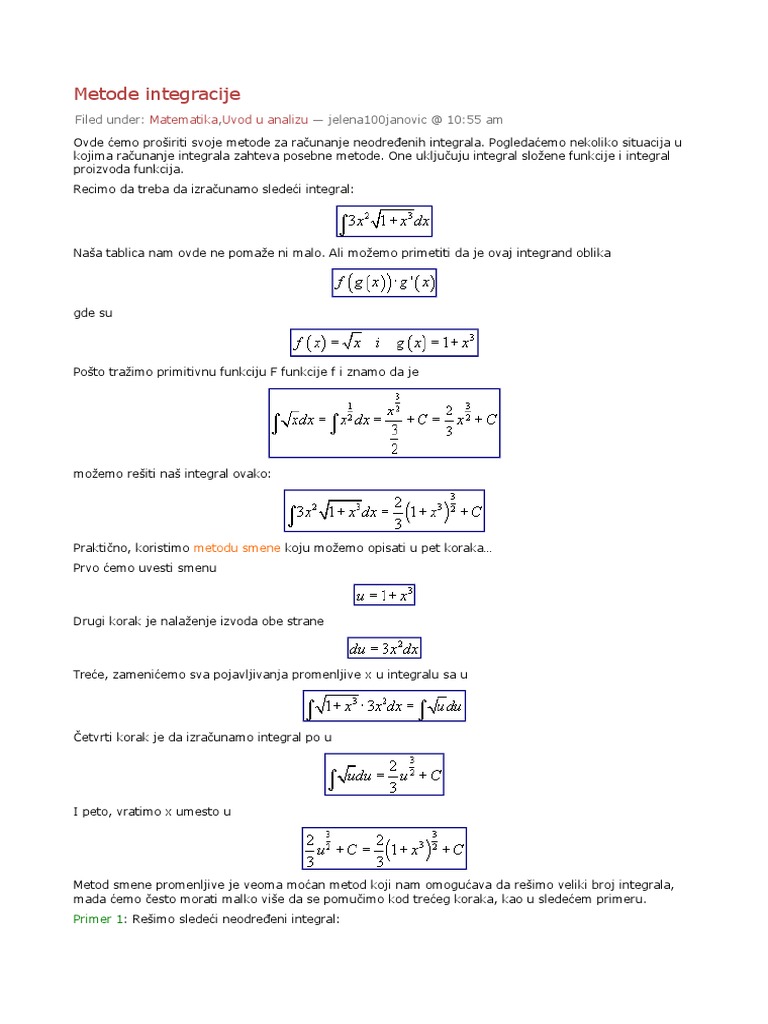 Metode Integracije | PDF