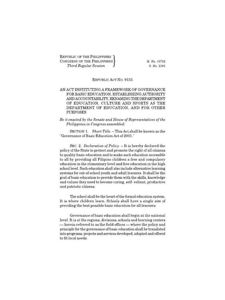 Ra 9155 PDF | PDF