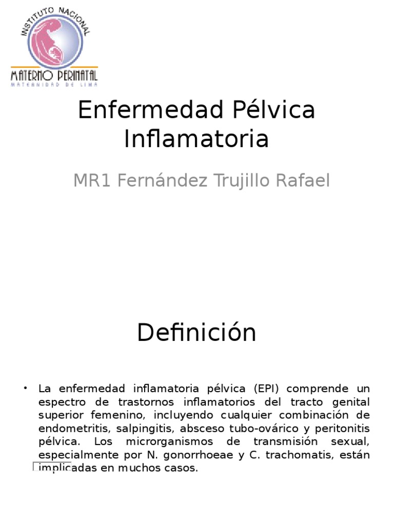 Tratamiento y manejo de la Enfermedad Pélvica Inflamatoria (EPI) | PDF ...