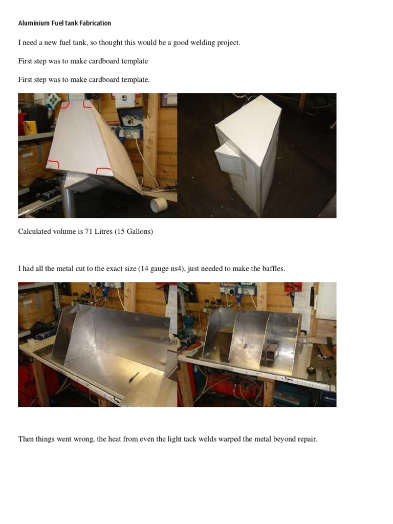 Aluminium Fuel Tank Fabrication Guide | PDF | Electrical Engineering ...
