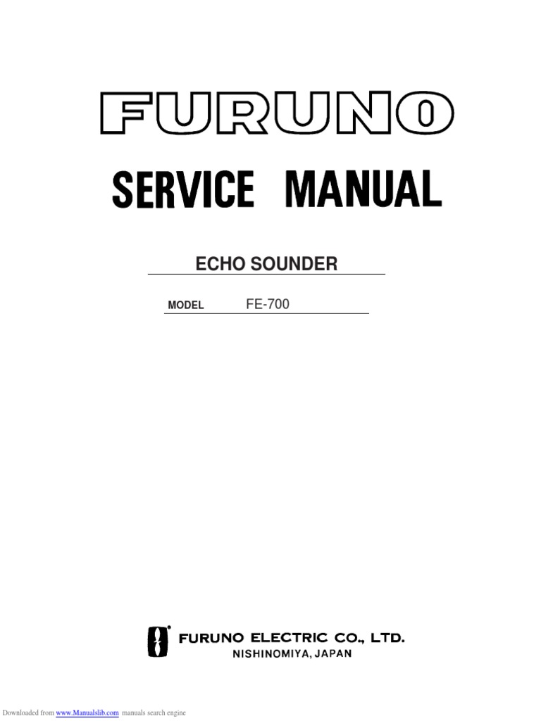FE-700 Echo Sounder Manual | PDF | Liquid Crystal Display | Backlight