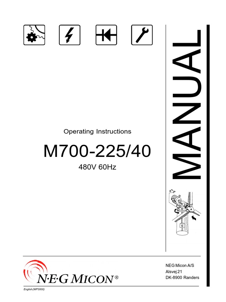 Micon OMM M700-225kw-480v-60hz EN WP3K PDF | PDF | Wind Power | Wind ...