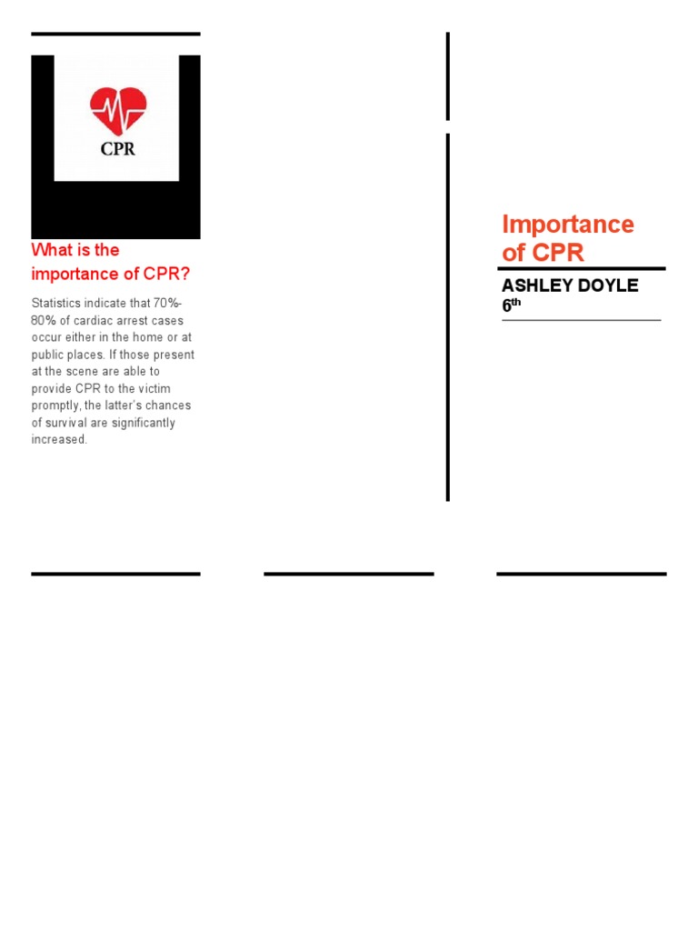 Importance and Basics of CPR | PDF | Cardiopulmonary Resuscitation ...