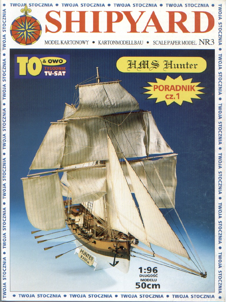 Shipyard Paper Model 003 HMS Hunter | PDF