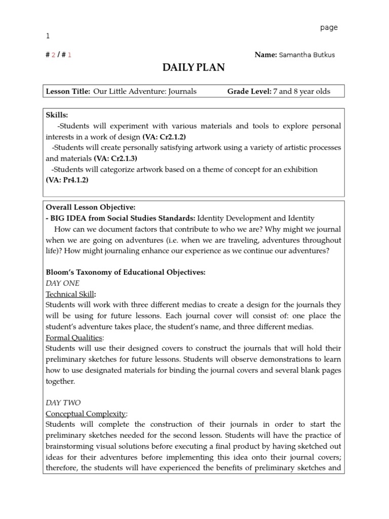 Journal Lesson | PDF | Brainstorming | Design